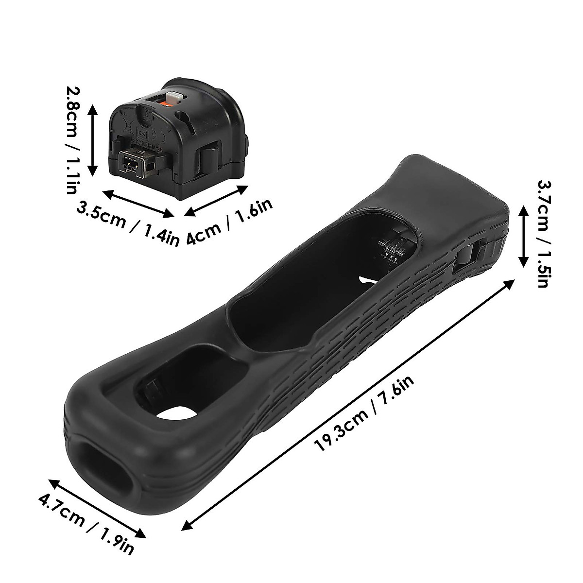 DERCLIVE Remote Motion Plus Sensor Controller Adapter + Silicone Case