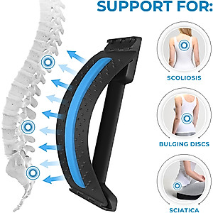 Back Stretcher for Lower Back Pain Relief - Get Spine Decompression & Back Decompression with This Adjustable Back Stretching Device - The Ultimate Back Pain Relief Products - Everlasting Comfort