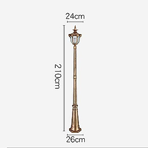 ZZYJYALG E27 European Home Garden High Rod Light Outdoor Waterproof Community School Lawn Street Lantern Light Hotel Villa Garden Park Column Light Landscape Lamp