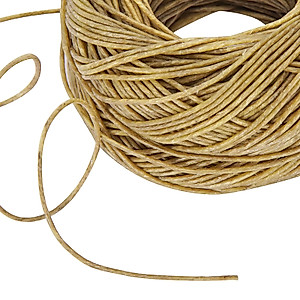 CHEFBEE 200 FT Organic Hemp Wick, Hemp Wick Well Coated Natural Beeswax for Hemp Wick Lighter or Candle Making, Slow Burn, No Dripping, Standard Size(1.1mm)