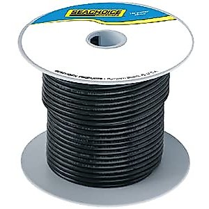 SEACHOICE Tinned Copper Marine Wire (Color: Black, Size: 100', Option: 14 awg)