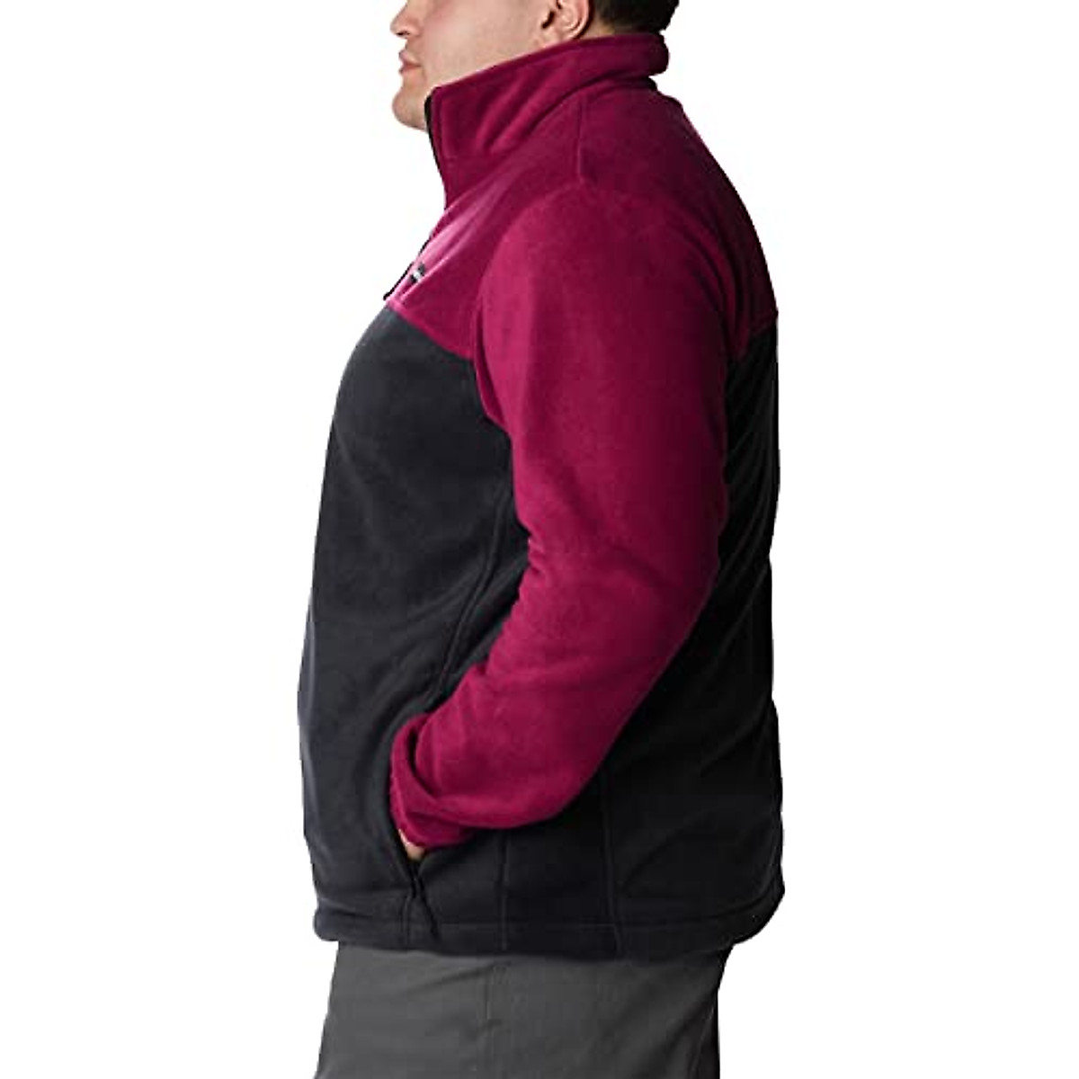 Columbia Men's Steens Mountain Full Zip 2.0, Red Onion/Black, Large