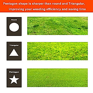 COSY GARDEN TOOLS CGT String Trimmer Line, Commercial Grade Orange Pentagon Weed Eater String, Premium Nylon Universal 0.095" Diameter x 3LB,1107.28-Foot