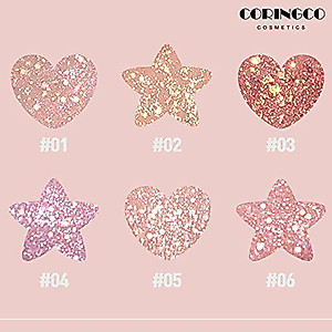 CORINGCO [SET] Eye Glitter Makeup Liquid Eyeshadow Sparkle | Shabam Shabam Romantic Glitter Shadow K beauty Makeup Shimmer (#06 Cherry Blossom Light)