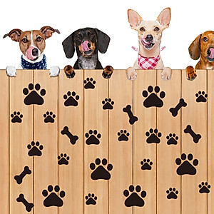 Epakh Dog Paw and Bone Print Stickers Removable Puppy Paw Wall Decals Decoration Animal Footprint Gifts for Dog Lover Bedroom Living Room(Dog Paw)