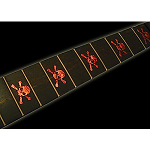 Jockomo Skull/Avalon RED Guitar Inlay Sticker