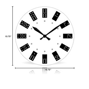 The Full Color Company Dice 'n Dominoes 10.75" Round Acrylic Wall Clock