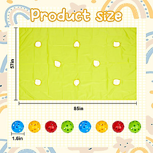 Sonyabecca Hole Tarp Team Building Exercise Activities Games Teamwork Group Learning Fun Playing Yellow,85''Lx57''W