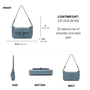 Scarleton Crossbody Bags for Women, Purses for Women, Lightweight Shoulder Bag Purse, Crossbody Bag with 2 Straps, H208761 - Blue