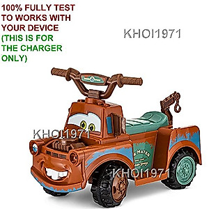 KHOI1971 Wall Charger AC Adapter Compatible with KIDTRAX Pacific Cycle Disney Cars Tow Mater Ride on Quad Walmart Target Toy R US 6V Batt Charger NOT Created or Sold by KIDTRAX Pacific Cycle Disney