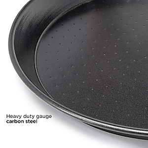 Ecolution Sol Paella Pan – Eco-Friendly PFOA Free Hydrolon Non-Stick – Heavy Duty Carbon steel with Riveted Chrome Plated Handles – Dishwasher Safe – Limited – Black– 15” Diameter