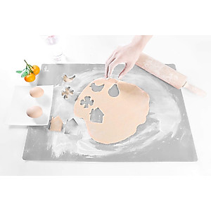 Super Kitchen Extra Large Multipurpose Silicone Nonstick Baking Mat, Pastry Mat, Heat Resistant Nonskid Table Mat, Countertop Protector, 23.4'' By 15.6''(Cool Gray)