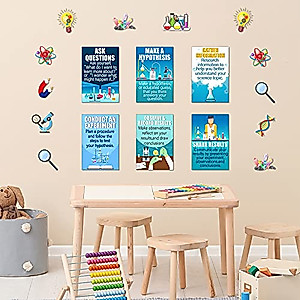 31 Pieces Scientist Bulletin Board Set Laminated Science Posters Classroom Decals Banner Classroom Wall Decoration for Teachers Science Lab Cutouts School Bulletin Board Office Party Supplies