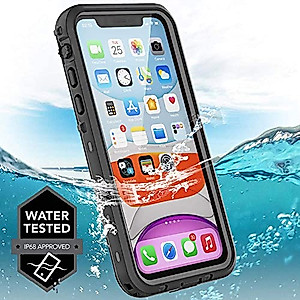 ZWWADR iPhone 11 Waterproof Case with Screen Protector Full Body Protector Shockproof Dustproof Dirtproof Heavy Duty IP68 Waterproof Case for iPhone 11(6.1inch) (Clear)