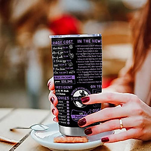 Delsakhula 30th Birthday Gifts for Women Men Friends Vintage 1993 Tumblers 30 Year Old Birthday Supplies Vintage 1993 Back in 1993 Old Time Information Stainless Steel Vacuum Insulated Tumblers 20 oz