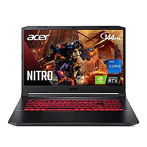 Acer Nitro 5 AN517-54-77KG Gaming Laptop | Intel Core i7-11800H | NVIDIA GeForce RTX 3050 Ti Laptop GPU | 17.3" FHD 144Hz IPS Display | 16GB DDR4 | 1TB NVMe SSD | Killer WiFi 6 | Backlit Keyboard