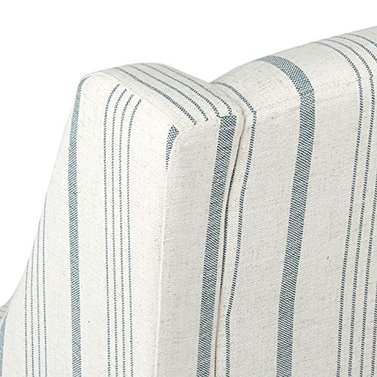 HomePop Modern Swoop Arm Accent Chair, Blue Stripes