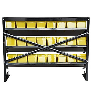 24 Bin Parts Storage Rack Trays Nuts Bolts Tools Organizer