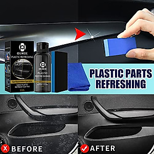 30/50ML Plastic Revitalizing Coating Agent,Nano Plastic Refreshing Coating, Plastic Parts Refurbish Agent for Car, Plastic Parts Retreading Agent Automotive Interior Cleaning Agent (50ml, 3sets)