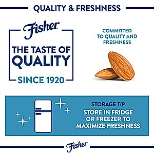 Fisher Chef's Naturals Unsalted Sliced Almonds 24oz (Pack of 1), Raw Nuts Perfect for Cooking, Baking & Snacking, Vegan Protein, Keto Snack, Gluten Free