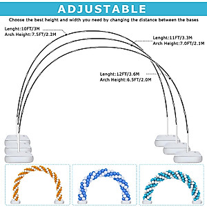 VETOGETHER Updated Balloon Arch Kit, 21ft Adjustable Balloon Arch Stand with Base in 9FT Width and 10FT Height, Threaded Design Balloon Arch Frame for Birthday Baby Shower Party Ballon Arch Kit