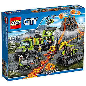Lego City Volcano Exploration Base 60124 Construction Toy, Building Toy