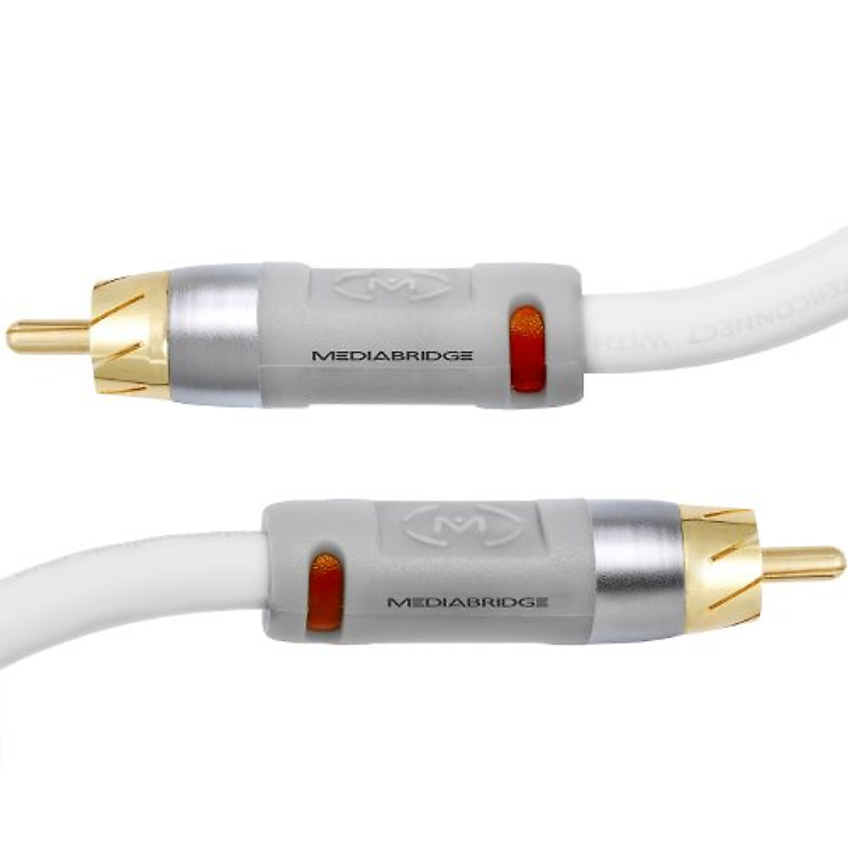 Mediabridge™ Ultra Series Digital Audio Coaxial Cable (2 Feet) - Dual Shielded with RCA to RCA Gold-Plated Connectors - White - (Part# CJ02-6WR-G2)