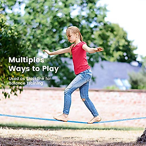 Jugader 2x52ft Ninja Warrior Obstacle Course for Kids with 12 Accessories, Swing, Monkey Bars, Climbing Net, Gymnastic Rings, Rope Ladder and Knots for Backyard