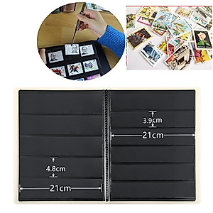 Stamp Albums Stockbook for Collectors, 5 Rows and 6 Rows Pockets, 10 Sheet Black