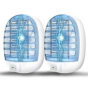 NYATNO Indoor Bug Zappers, Fly Traps for Indoors, Insect Traps for Home Mosquito Killer for Kids & Pets, Home, Kitchen, Bedroom, Baby Room, Office (2 Packs)