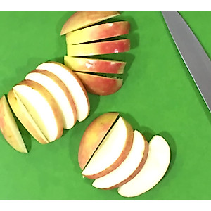 4pc Cutting Boards Flexible Plastic Color Coded Mats Food Icons Meat Vegetable Fish Chicken Chopping Small Busy Kitchen Countertops Catering Thanksgiving Picnic Dinner Party 9.75’’ x 11.75’’