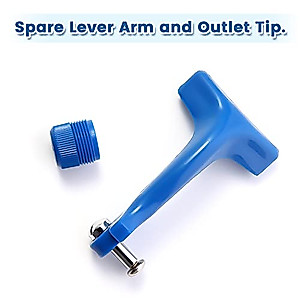 LukLoy Brass Glass Filler Faucet with 1/2"NPT Male Shank, with Extra Lever Arm and Filler Tip, Deck Mount for Kitchen Cafe Bar Glass Filling Station Water Station