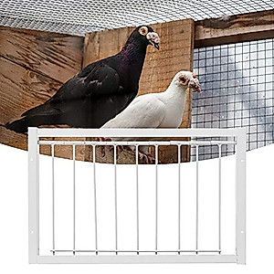 Unibell Iron Birdcages T-Trap House Door High Strength for Pigeon Parrot Easy Installation Pigeon Entrance Door Pigeon Birds House Bird Cage with Detachable Rolling Stand (43.3x26cm)