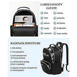 Small Backpack for Women，Mini Purses Backpack for Girl Fashion Backpacks Carry On Travel Casual Lightweight Daypack for Ladies College Teen Girls - Black