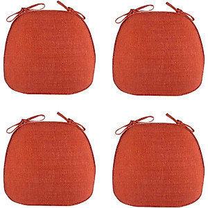 Chair Cushion,Seat Mat,Kitchen Dining Chair Seat Pads,Kitchen Chair Cushions Set of 4, Dining Chair Pads Non Slip, Seat Cushion for Dining Room Chairs Washable, U Shaped Individual Seat Pads with Ties