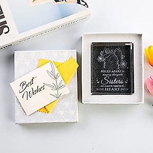 Movdyka Sisters Birthday Gifts from Sister Brother, Laser Engraved Crystal Keepsake Paperweight, Unique Personalized Paper Weight Anniversary Remembrance as Christmas Present