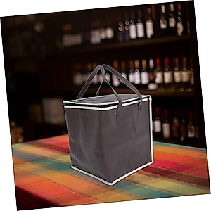 SOLUSTRE Crock Insulated Bag Insulated Tote Bag Insulated Lunch Bag Pizza Insulated Bag Pizza Carrier Bag Grocery Shopping Bags Insulated Catering Bag Grocery Bags Insulated Cloth Coffee
