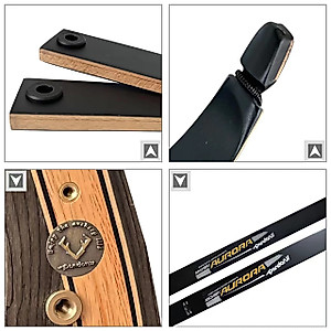 PANDARUS Wooden Takedown Recurve Bow 62" Right Handed for Outdoor Training Practice Recurve Bow for Adult & Youth Beginner (35lbs, Right Handed Pro)