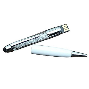 ProductsForYou 3 in 1 Crystal USB Pen with Stylus, Writing Ballpoint Pen with 8GB Hidden USB Flash Drive, Travel and Business Gift for Men and Women, Stylus Pen Compatible with iPad, Tablets, iPhone
