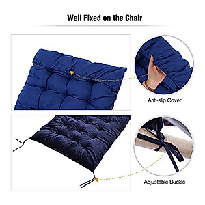 REDCAMP Chaise Lounge Chair Cushion for Patio Furniture, Thicker Soft Comfortable Zero Gravity Chair Pad for Outdoor Indoor Home Office, Blue 65"x21"