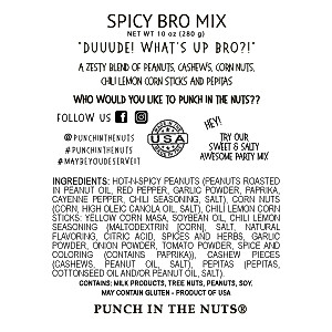 Punch in the Nuts - Spicy Trail Mix Bulk - MADE IN THE USA Snacks - Funny Gag Gifts for Men - Food Gift