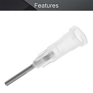 Utoolmart Industrial Dispensing Needle, Industrial Grade Blunt Needle, Stainless Steel Precision Applicator, 17G, Transparent Color, 40pcs