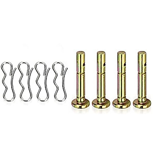 Go-Cheers 4Pack 738-04124A Shear Pins & 714-04040 Bowtie Cotter Pins for MTD Troy-bilt Craftsman 738-04124A 738-04124 938-04124 714-04040 7188389 80-749 780-242 Snow Throwers