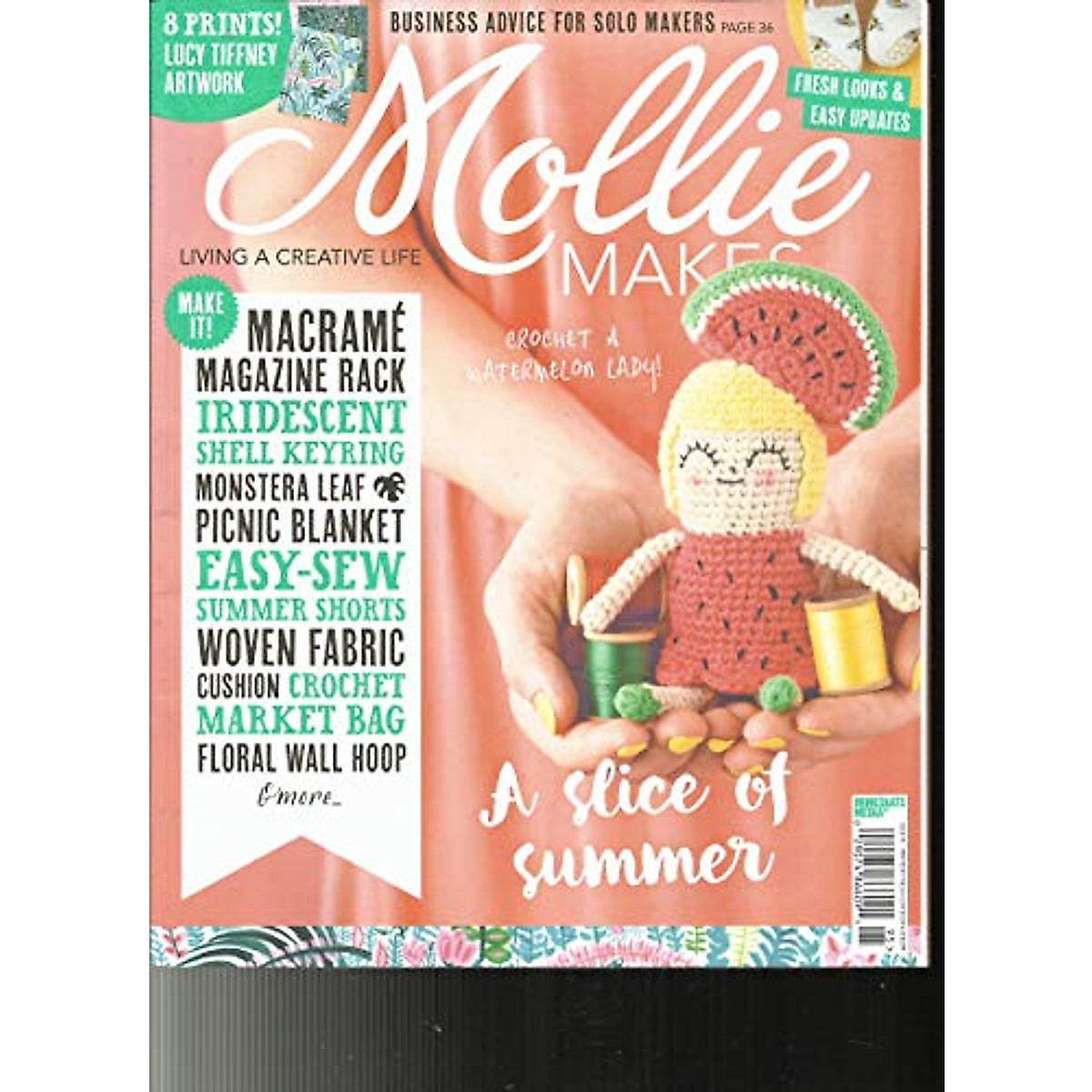 MOLLIE MAKES MAGAZINE, ISSUE,95 (Please note : No any kind of free gifts or kits or pattern not include with this magazine. Just the magazine only.)