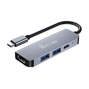 USB C Hub, BEST CABLE 4-in-1 USB C Hub Adapter USB C to HDMI 4K,100W Power Delivery , USB 3.0, USB 2.0, Compatible with MacBook Pro 2016-2020/Air 2018-2020...More