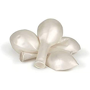 White Balloons,Latex Balloon,white pearlized balloons12-inch,100-pack,Eshanmu