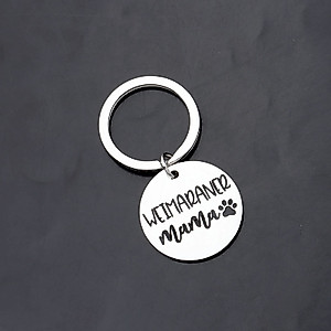 Weimaraner Dog Mom Gift Weimaraner Mama Keychain Weimaraner Lover Weimaraner Dog Owner Gift for Her (Weimaraner Mama K)