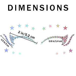 Uranian Eyeliner Stickers Holographic Face Stickers for Eye Makeup Stars Eyeshadow Stickers for Women Girls Rhinestones Eyelid Tape Stars Fire Heart Temporary Sticker for Festival Party Halloween Club