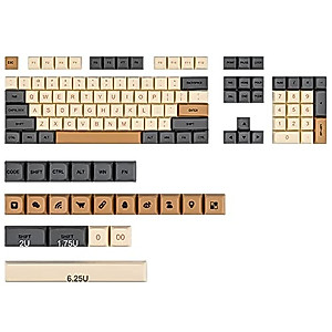 WHYSP XDA Profile PBT Keycaps 60 Percent, 125 Keys Custom Gaming Keycaps Compatiable for Cherry MX Switch Mechanical Keyboard
