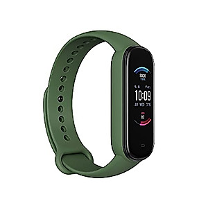 Amazfit Band 5 Activity Fitness Tracker with Alexa Built-in, 15-Day Battery Life, Blood Oxygen, Heart Rate, Sleep & Stress Monitoring, 5 ATM Water Resistant, Fitness Watch for Men Women Kids, Olive